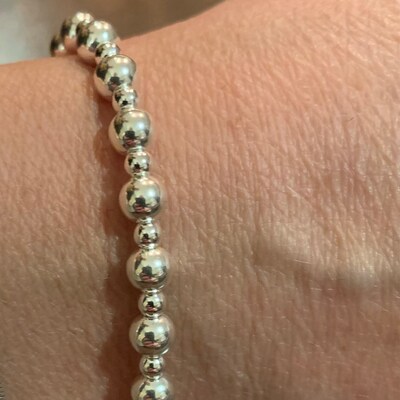 925 Sterling Silver Stretch Bracelet, Bracelet, Stacked Bracelets - Etsy