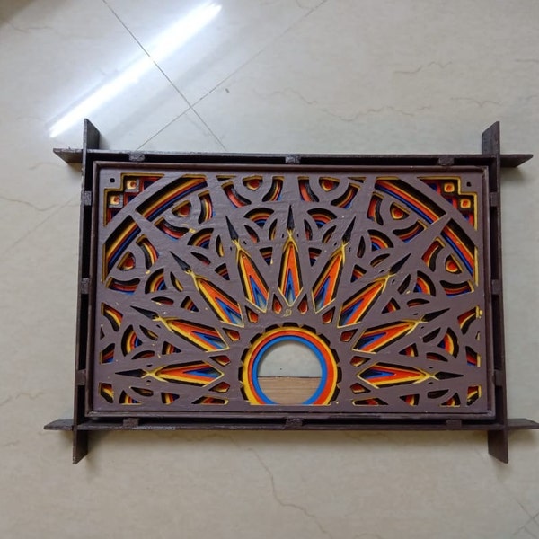 3D Panel Mandala. Laser Cut Files SVG DXF CDR Vector Plans, Files ...