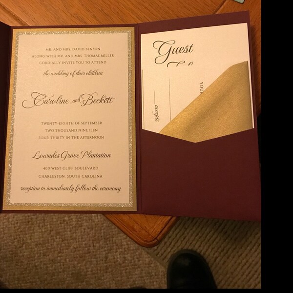 Invitation Set Sample, Use With Any Invitation Suite - Etsy