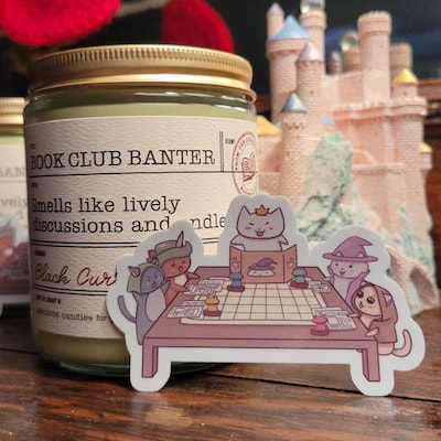 Cats Playing Rpg Sticker Rpg Sticker Tabletop Gaming Sticker RPG ...