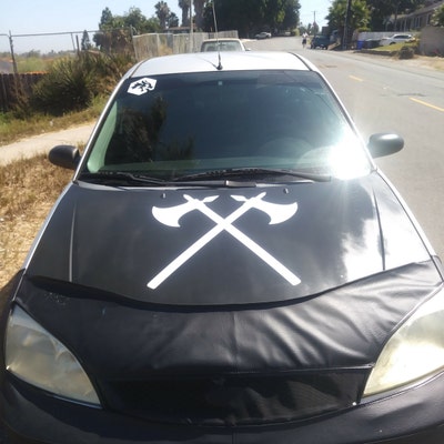 Crossed Battle Axes Vinyl Decal Sticker V2 Battle-axe Medieval Combat ...