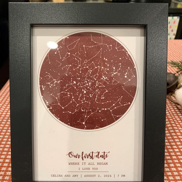 Personalized Star Map Gift - Wedding, Anniversary and Engagement ...