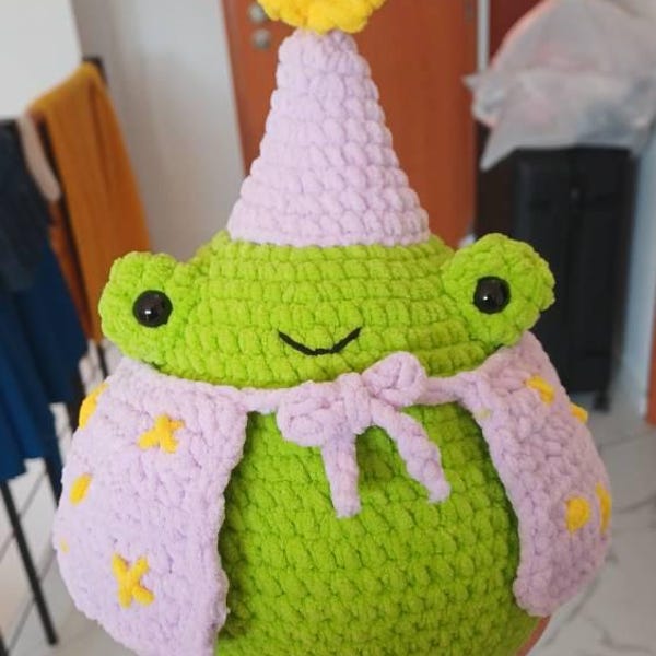 Jumbo Wizard Frog Crochet Pattern / Chunky Crochet Wizard Mage / US PDF ...