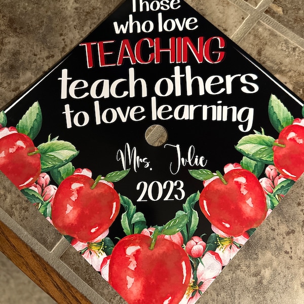 Personalized Future Teacher Printed Graduation Cap Topper, Custom ...