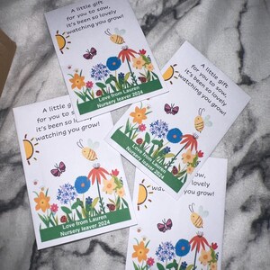 Personalized Teacher Forget Me Not Seed Gift, End of Year Teacher Gift ...