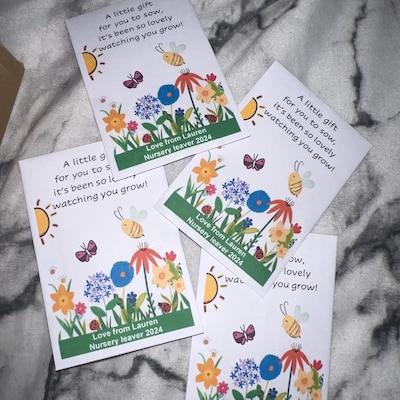Personalized Teacher Forget Me Not Seed Gift, End of Year Teacher Gift ...