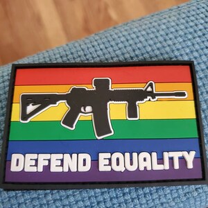 AR-15 Defend Equality LGBTQ Gay Pride Flag and Rifle PVC - Etsy