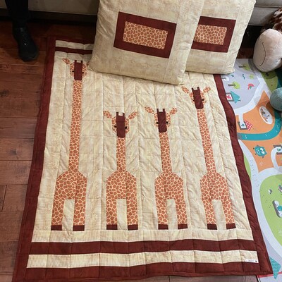 Giraffes in a Row Quilt Pattern, PDF Instant Download Modern Patchwork ...