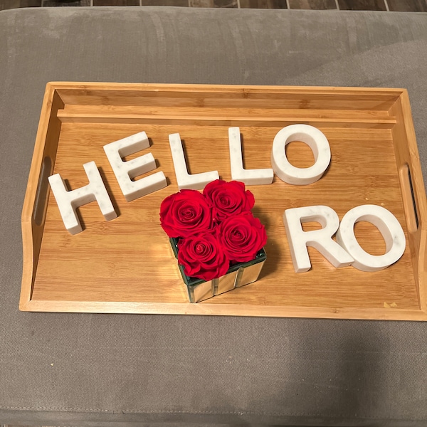 Personalised Letters, Marble Letters, White Marble Wall Letter, Marble ...