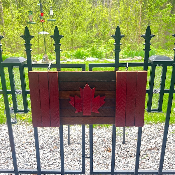 Handmade Rustic Wood Canadian Flag | Canada Decor and Gift | Canada Day ...