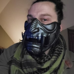 Silver dragon yakuza. Samurai mask. silver | Etsy