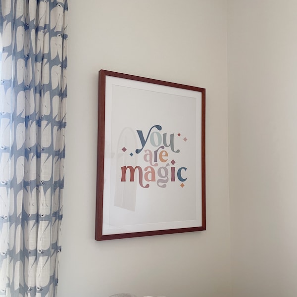 You Are Magic Printable Art, Boho Retro Kid Room Art, Modern Playroom ...