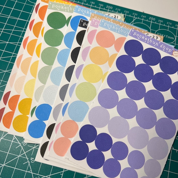 Concentric Ring Circle Sticker Sheets | Cute Stickers | Circle Stickers ...