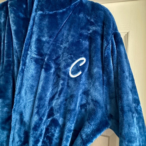 Mr and Mrs Robes Luxury Personalized Bathrobe, Embroidered Fleece Gift ...