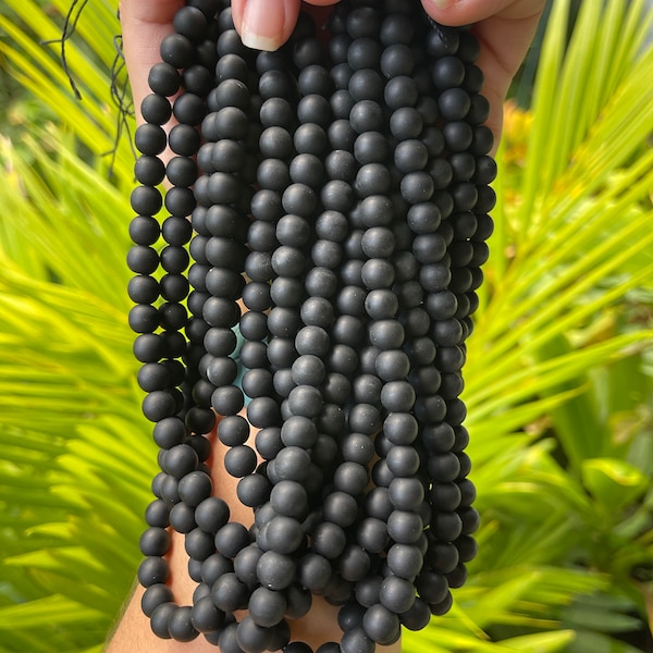 Natural Matte Black Onyx Beads Black Onyx Matte Beads 4mm 6mm 8mm 12mm ...
