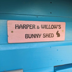 Personalised Your Name Rabbit Run House Hutch Corner Wood Sign - Etsy