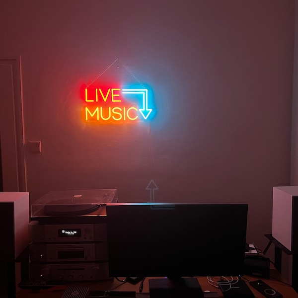 LIVE MUSIC Neon Sign |neon Music Sign |music Bar Led Sign |music Studio ...