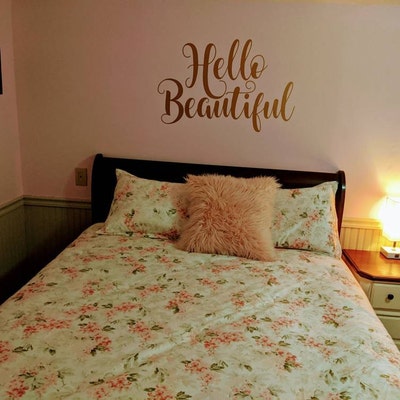 Hello Beautiful Wall Decal Hello Beautiful Wall Decor Hello Beautiful ...