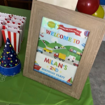 Transportation Birthday Welcome Sign Poster Tranport Party - Etsy