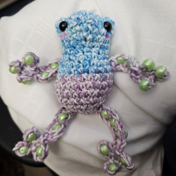Beaded Fidget Frog Crochet Pattern: Beginner Friendly, No Sew, Sensory ...