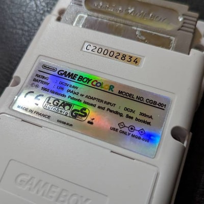 Gameboy Color Holographic Inverted Back Sticker - Etsy