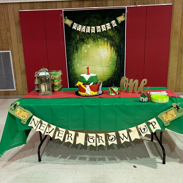 Peter Pan Banner, Neverland Banner, Peter Pan Birthday, Peter Pan Baby ...