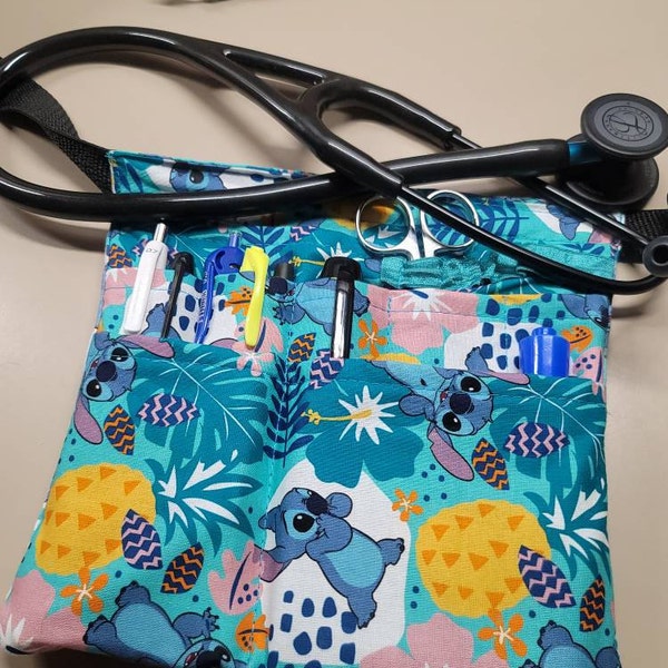 Mini Vet Tech RN Scrub Pocket Nurse Organizer Zipper Pouch Without Belt ...