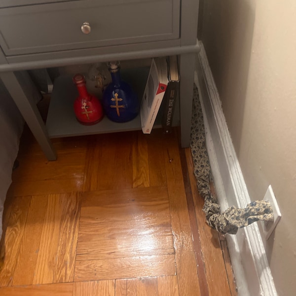 Slip-on Handmade Lamp Cord Cover, 19th Century Blue Floral & Khaki ...