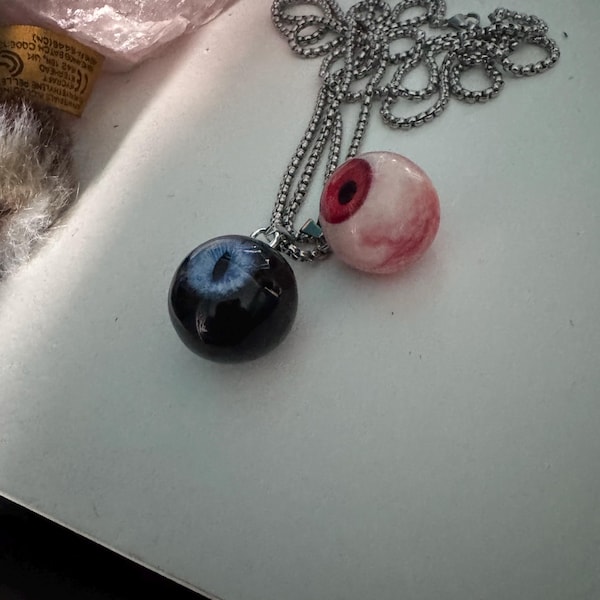 Handcrafted Resin Eyeball Jewelry, Sweet Eyeball Pendant, Gothic Charm ...