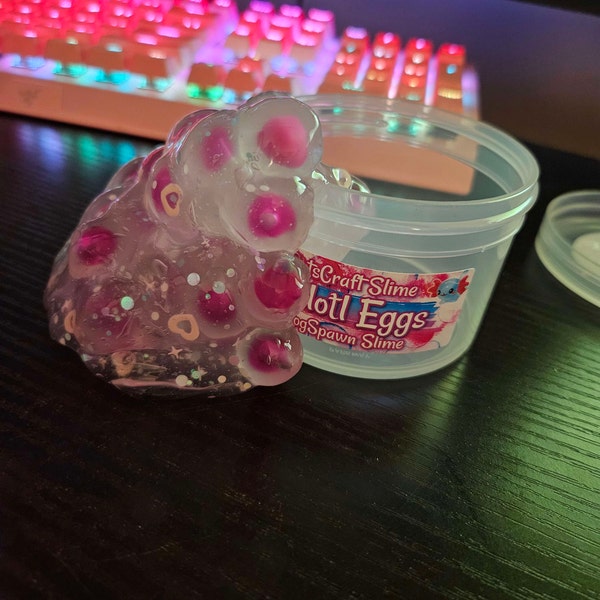 Frog Spawn Slime axolotl Eggs Unscented Stretchy Frogspawn Crunchy ...