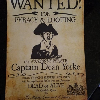 Custom Replica Pirate Wanted Poster With Your Image - Etsy
