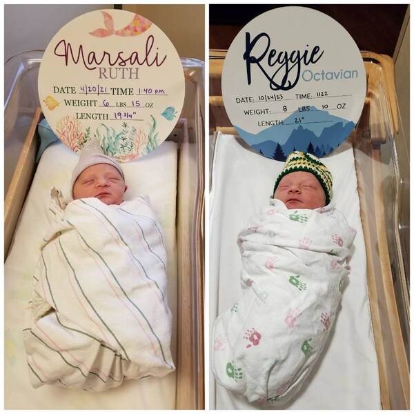 Baby Birth Stat Plaque | Personalized Birth Announcement Sign | Printed ...