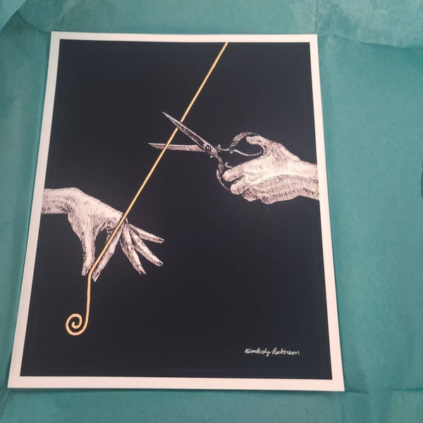 Thread of Life Ancient Greek Mythology Art Print, Gold Foil Embellished ...