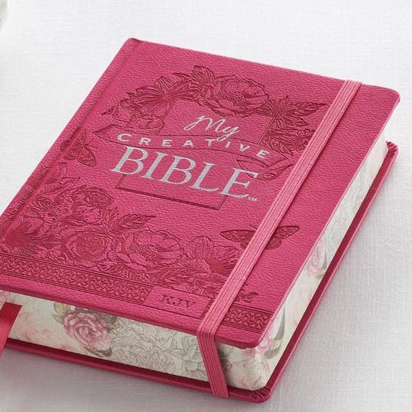 The Holy Bible KJV My Creative Bible Hardcover Bright Pink Journaling ...