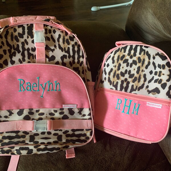 Stephen Joseph Allover Print Leopard Backpack Set, Personalize Girls ...