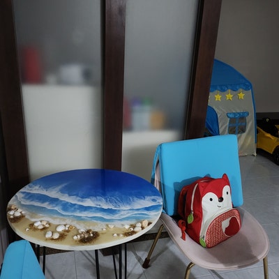 Ultra Realistic Ocean Table Top for Coffee Table 24 Inches Beach Themed ...