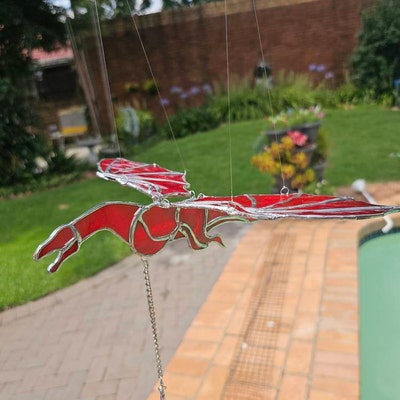 Stained Glass Dragon Flying Mobile Pattern - Etsy