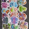 6 Sheets Tropical Leaves Stickers. Green Leaf Plant Sticker Set, Palm ...