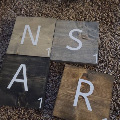 Multi Color Scrabble Tiles Oversized Scrabble Tiles Blocks - Etsy