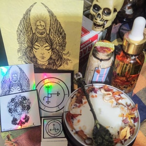 Hel/hela Dendritic Opal Goddess Ritual Altar Set Kit Norse - Etsy