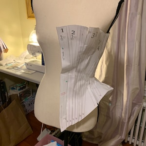 LILLIAN Plus-sized Victorian Corset Sewing Pattern. Bust Sizes 44 Thru ...