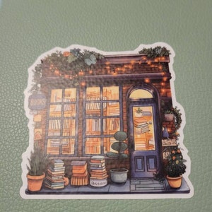 Bookshop Sticker, Bookshelf Sticker, Book Sticker, Bookstore Sticker ...