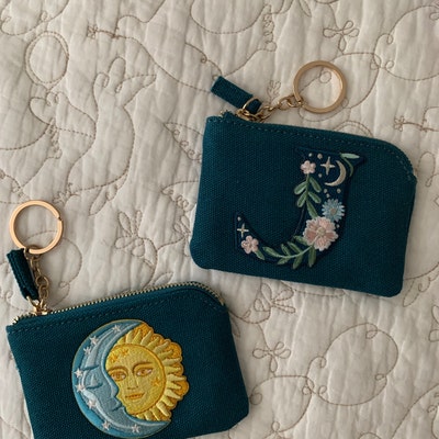 Keychain Wallet Cute Wallet Custom Personalized W/choice of Embroidered ...