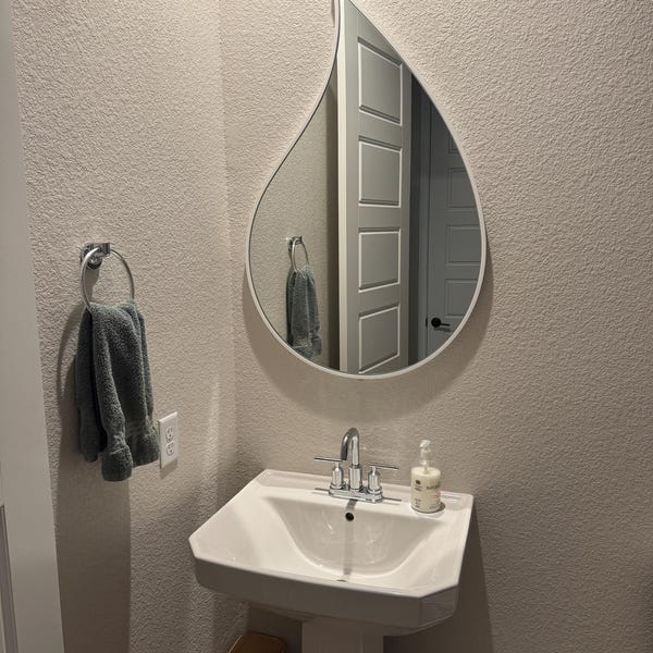 Teardrop Mirror | Waterdrop Shaped Wall Mirror | Modern Droplet Mirror ...