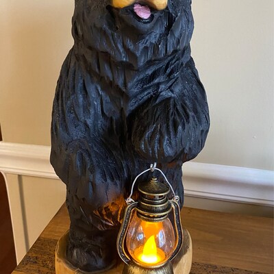 Bear Chainsaw Woodcarving Cute Fun Christmas Gift for Mom Wood Xmas ...