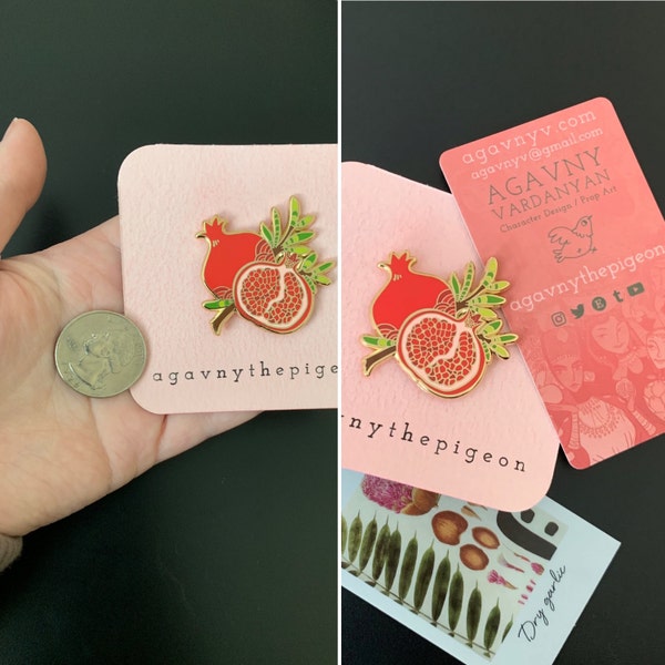 Pomegranate Enamel Pin - Etsy