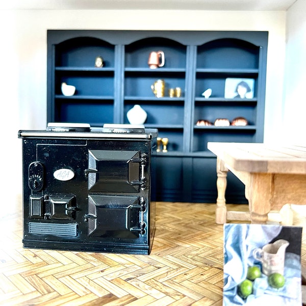 1:12 Scale Dollhouse Miniature Aga Rangemaster Oil Fired Stove ...