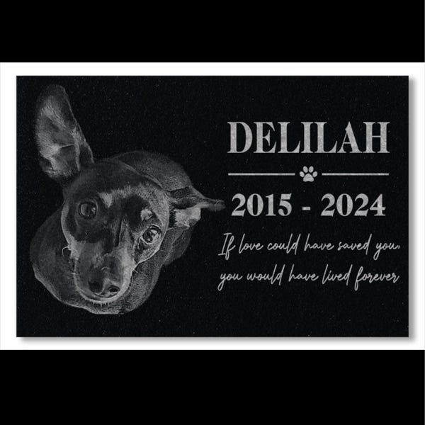 Custom Pet Memorial Stone for Dogs | Honor Your Terrier, Retriever, Pug ...