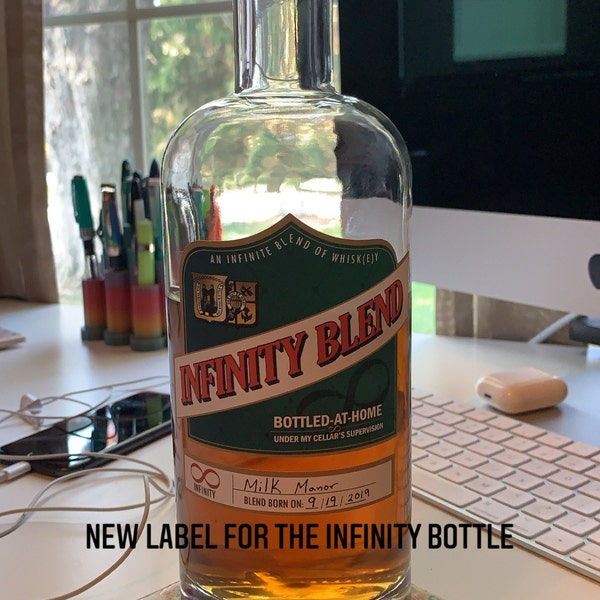 Infinity Bourbon Label Blend Whiskey Bottle Label Old Fitzgerald ...