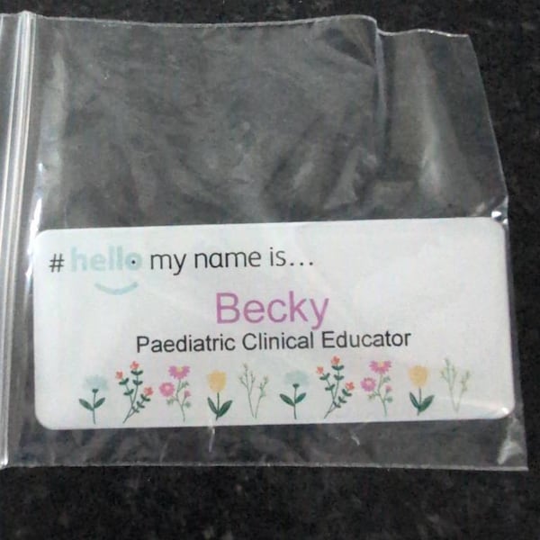 Orange Symbol With Green Text Desk Plaque Name and Job Title Gold or ...